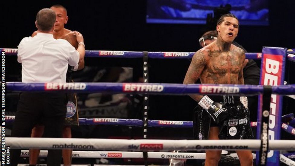 Conor Benn stuns Samuel Vargas with first-round knockout - BBC Sport