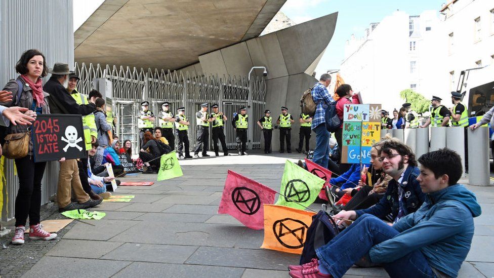 Extinction Rebellion hits out at Scotland's climate change citizen ...