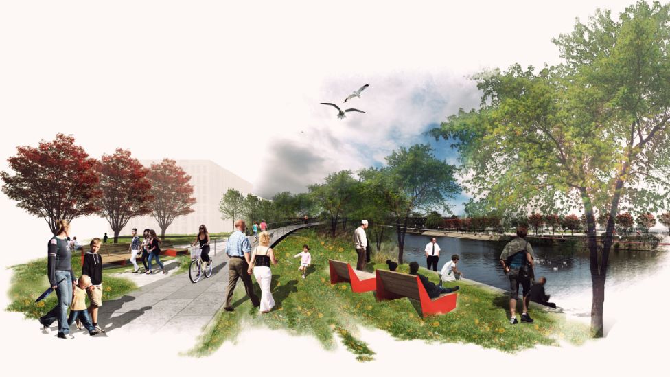 New homes, restaurants, parks and offices plan for Worcester - BBC News