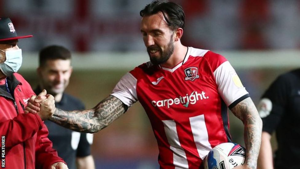 Ryan Bowman: Exeter City striker overjoyed after first hat-trick in 6-1 ...