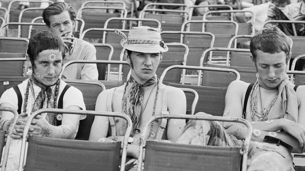 Fifty years since Woburn's Festival of the Flower Children - BBC News