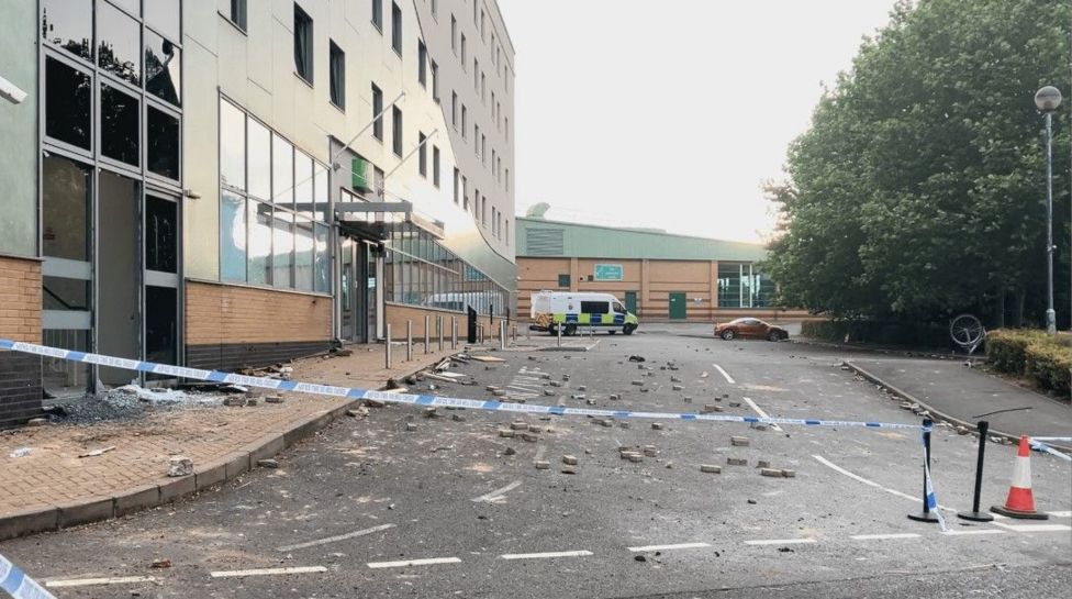 Asylum seeker at targeted Holiday Inn 'thought he would die' - BBC News