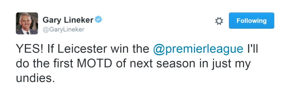 Gary Lineker pants: Match of the Day presenter keeps Twitter promise ...