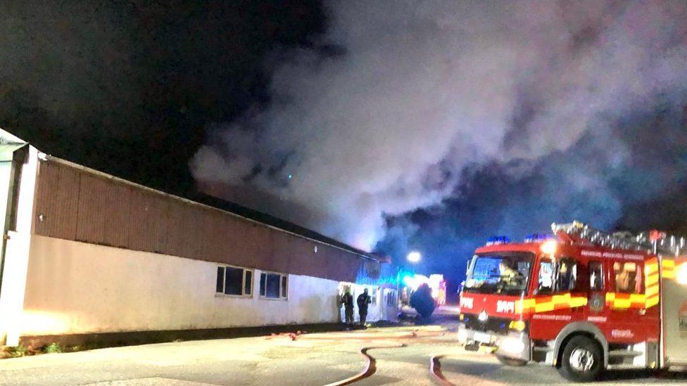 Bodmin pilot saves £1million of planes from hangar fire - BBC News