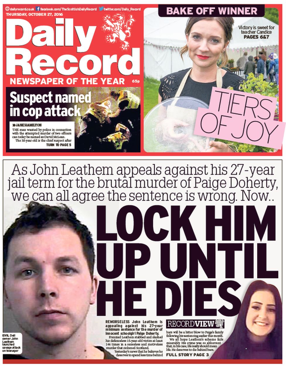 Scotland's papers: NHS reform and the Great British Bake Off winner ...