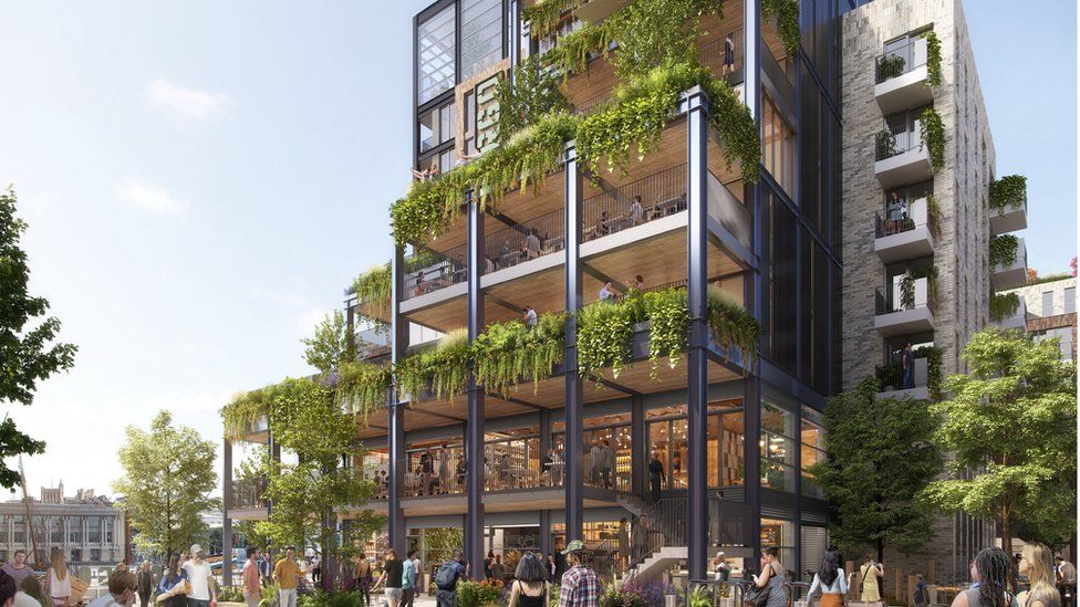 Wapping Wharf: Permanent building proposed to replace containers - BBC News