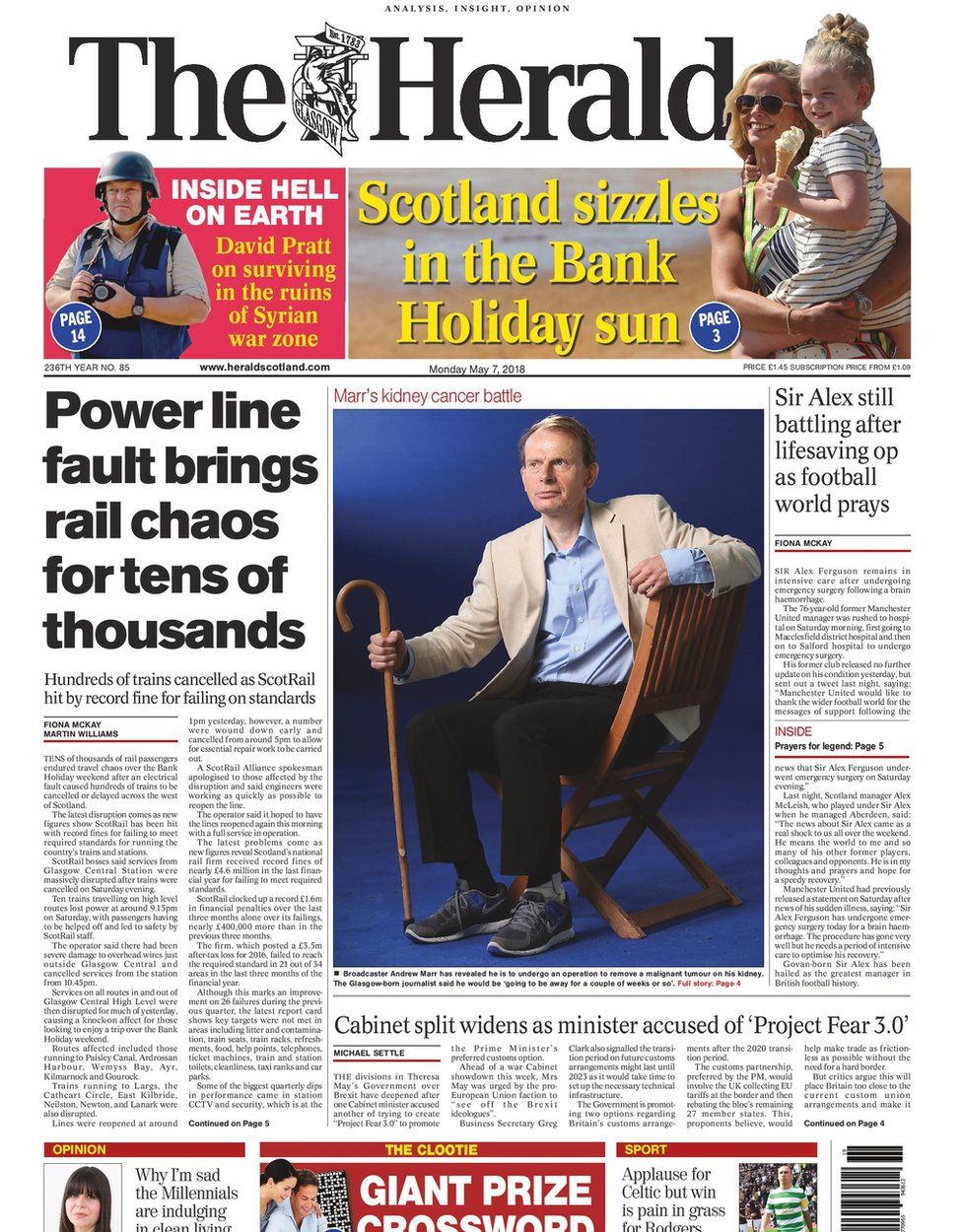 The papers: Fans unite as Sir Alex 'fights for life' - BBC News