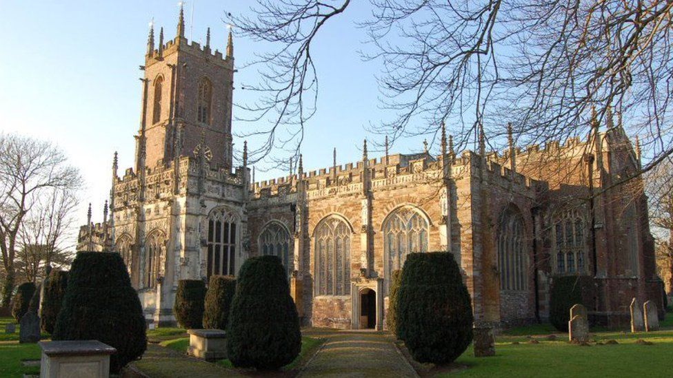 Bell-ringing bikers ring out at Devon cathedral - BBC News