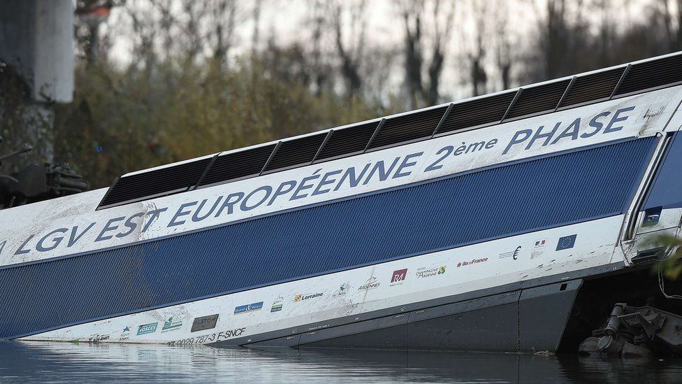 France TGV crash: Children on board derailed train - BBC News