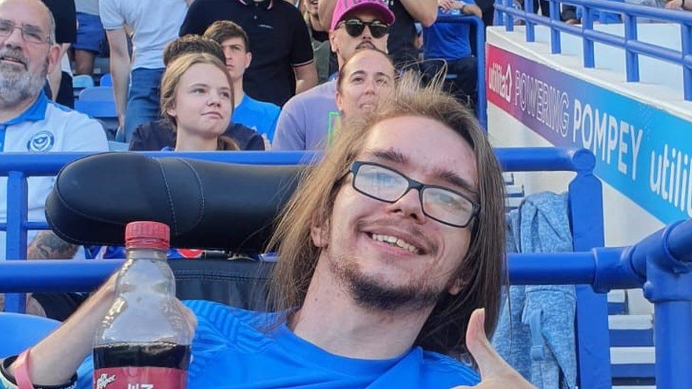 Rail strikes: Portsmouth FC wheelchair user thanks fans who got him to ...