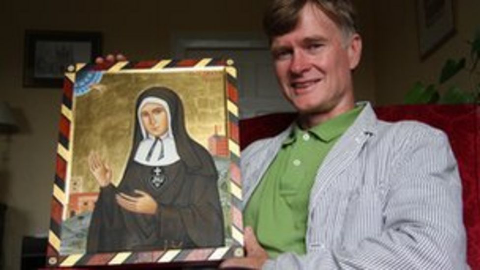 Painting of nun Elizabeth Prout at Shrewsbury Cathedral - BBC News
