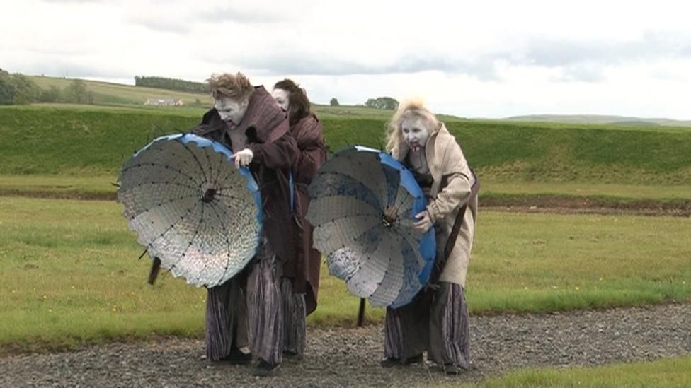 Unique costumes by Alex Rigg go on display in Dumfries - BBC News