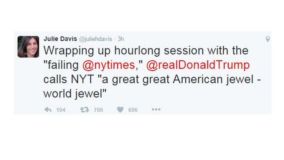 Trump interview: Key points from sit-down with New York Times - BBC News