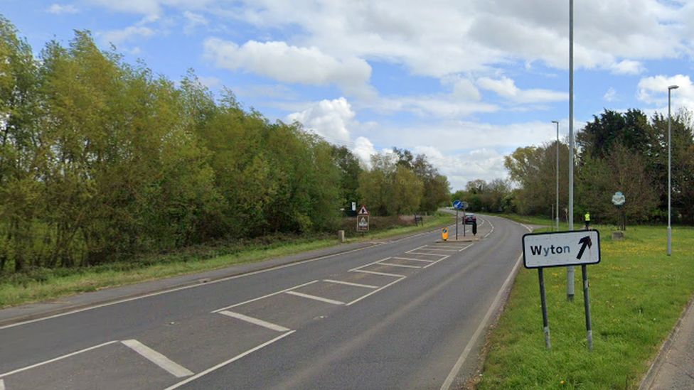 Cyclist 'fighting for her life' after Wyton A1123 lorry crash - BBC News