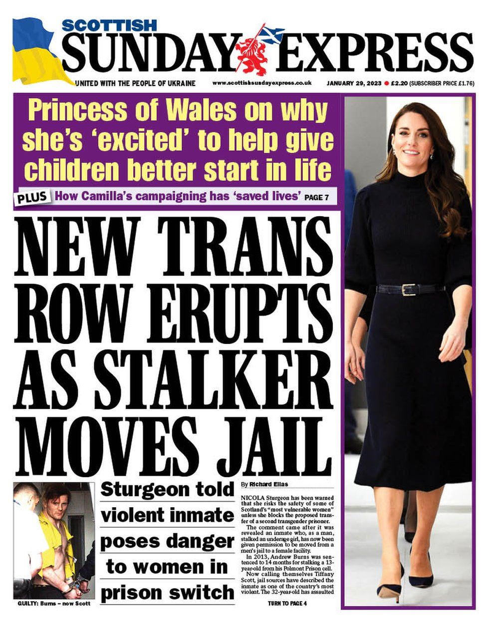 Scotland's papers: Trans prisoner row and arts industry job losses ...