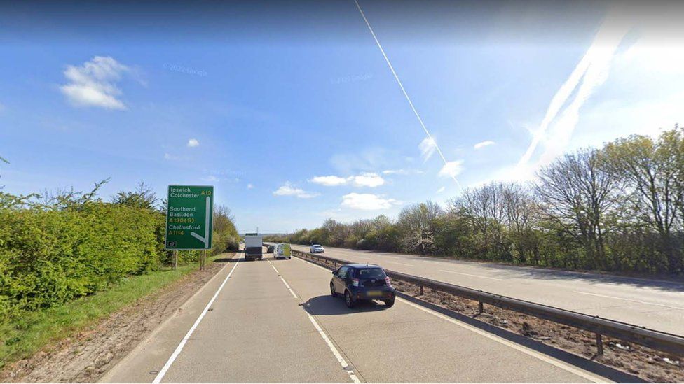 Man, 85, dies in A12 crash near Chelmsford - BBC News