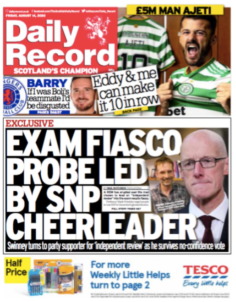 Scotland's papers: House party warning and tributes to crash victims ...