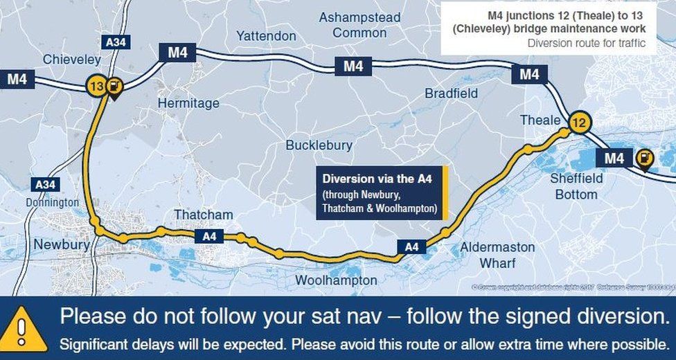 Motorists warned as bridge work shuts M4 - BBC News