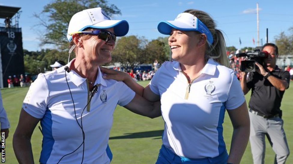 Solheim Cup 2021: Europe beat US 15-13 in Ohio to retain trophy - BBC Sport