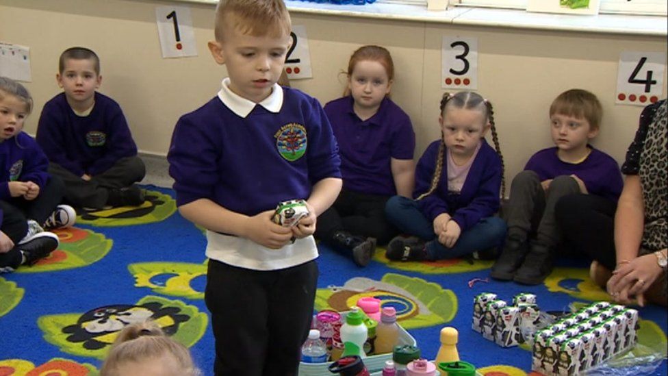 Bristol pupils ditch milk cartons to help planet - BBC News