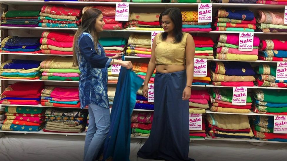Ipswich's first saree walk for South Asian Heritage Month - BBC News