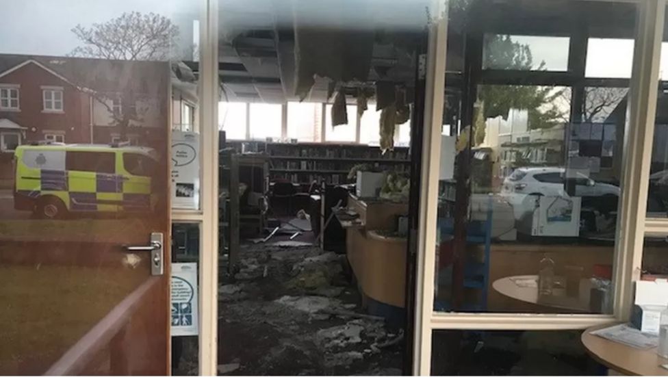Boys to face no action over Roose Library fire, say police - BBC News