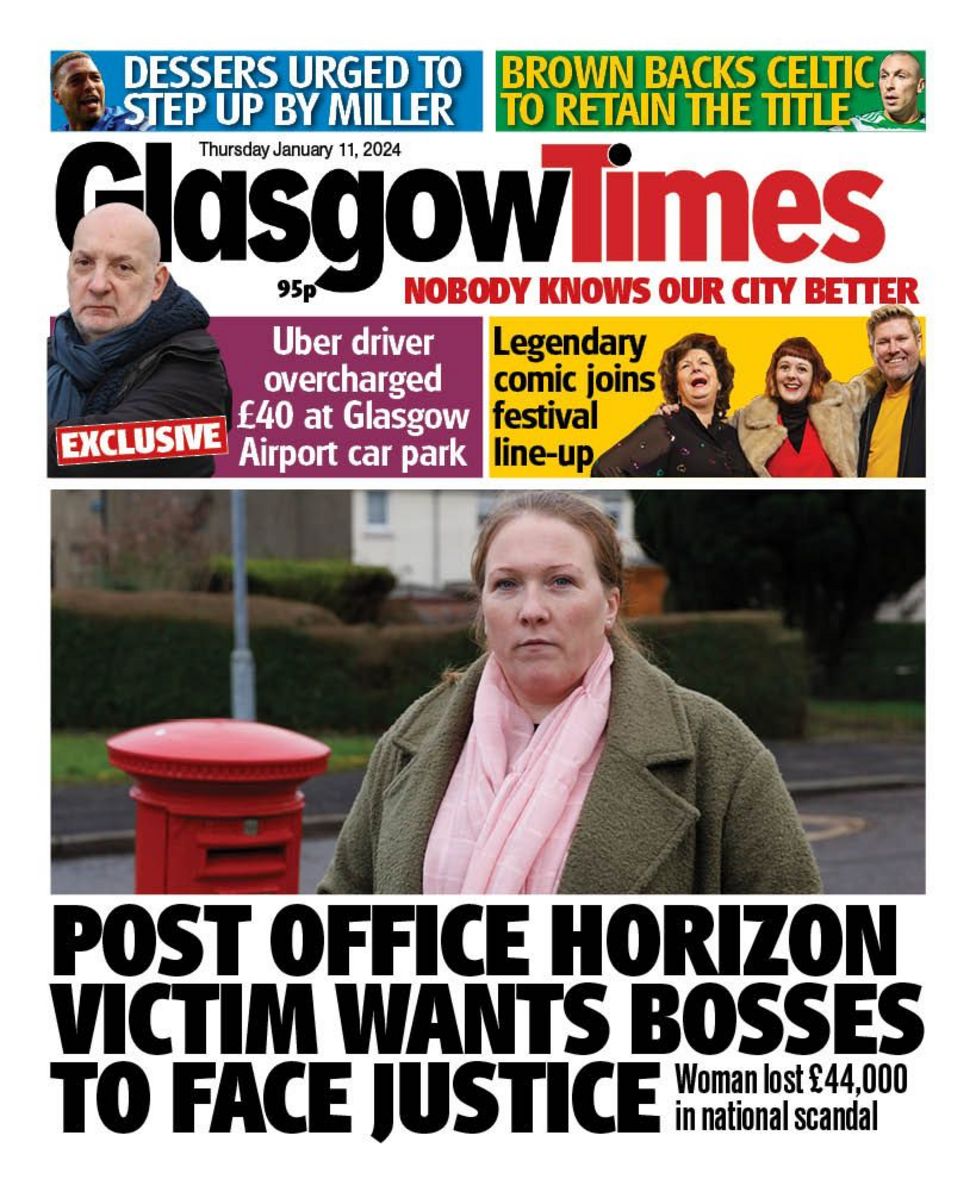 Scotland's papers: Justice for post victims and Scots cancer survival ...