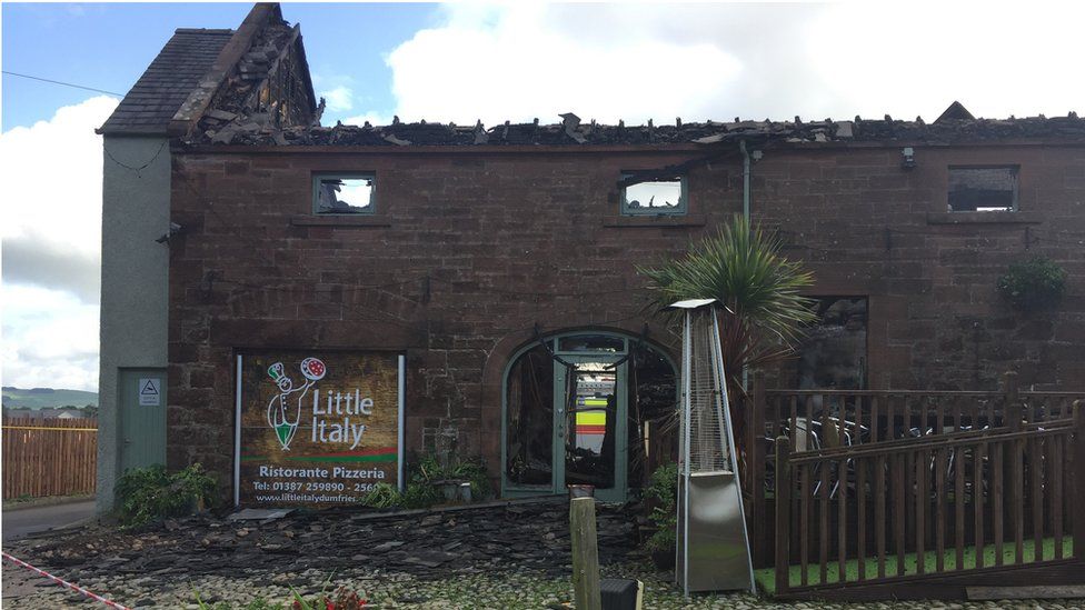 Firefighters tackle Dumfries restaurant blaze - BBC News