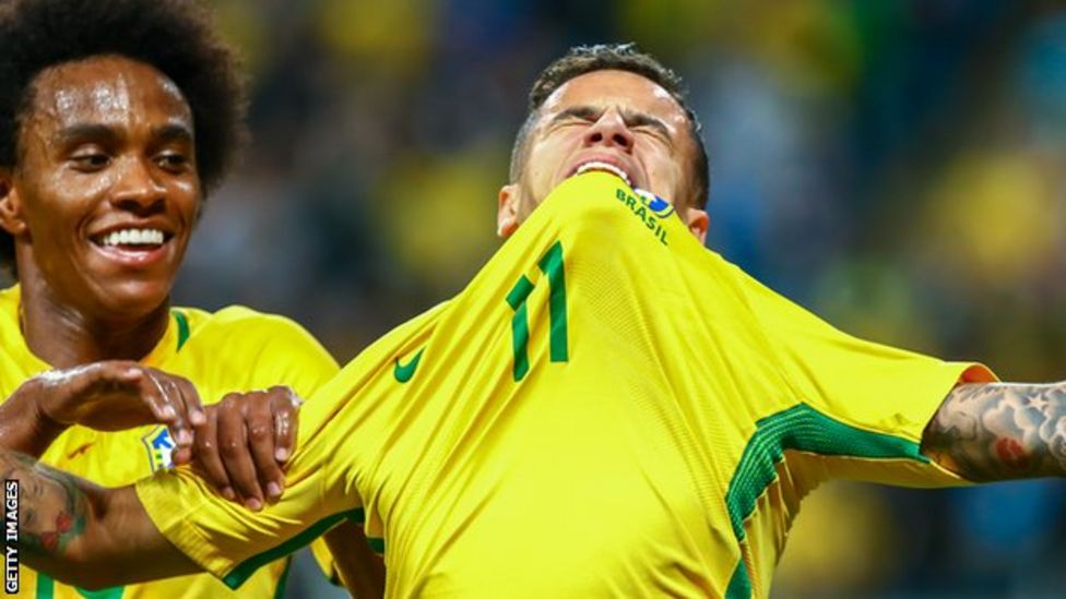 Philippe Coutinho: Liverpool midfielder scores for Brazil in World Cup ...
