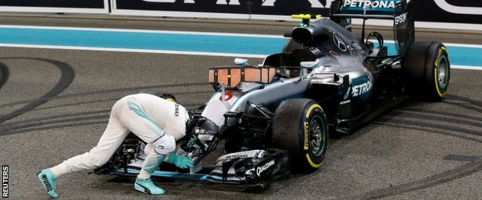 Nico Rosberg wins F1 title as Lewis Hamilton wins in Abu Dhabi - BBC Sport