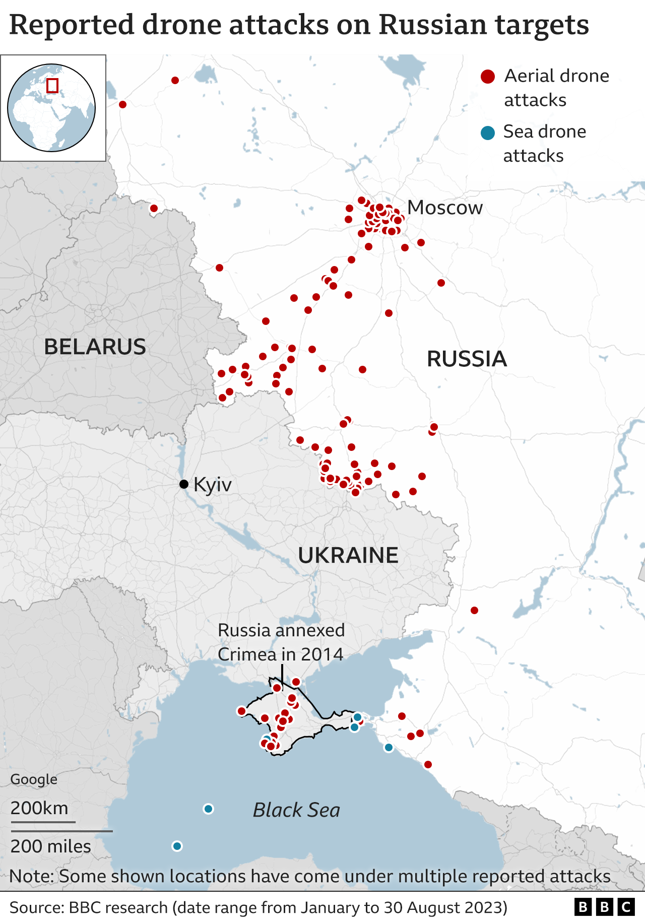 What do we know about drone attacks in Russia? - BBC News