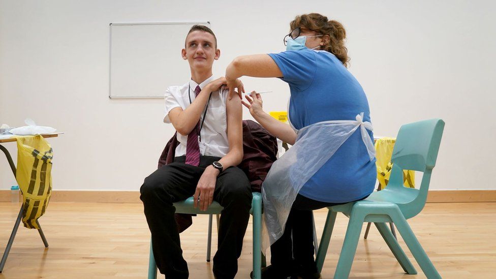 Covid-19: Vaccinated school pupil 'excited' to be near grandparents ...