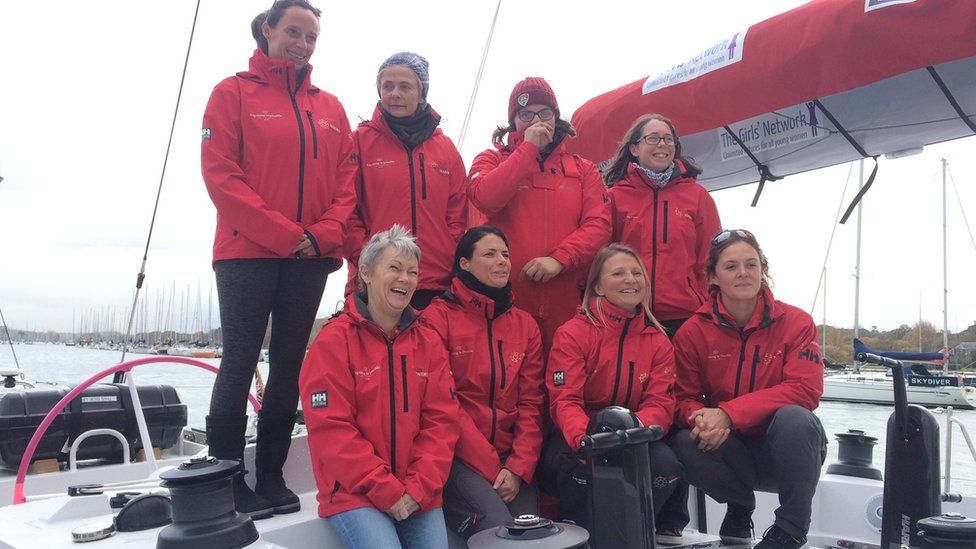 History-making Maiden yacht in girls' education voyage - BBC News