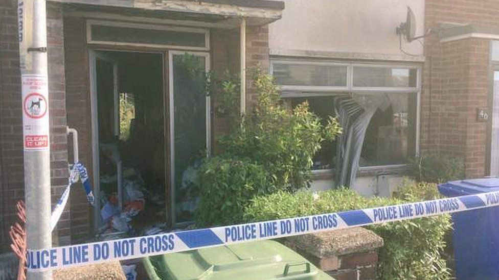 Lowestoft 'cluttered' house fire killed disabled man and carer - BBC News