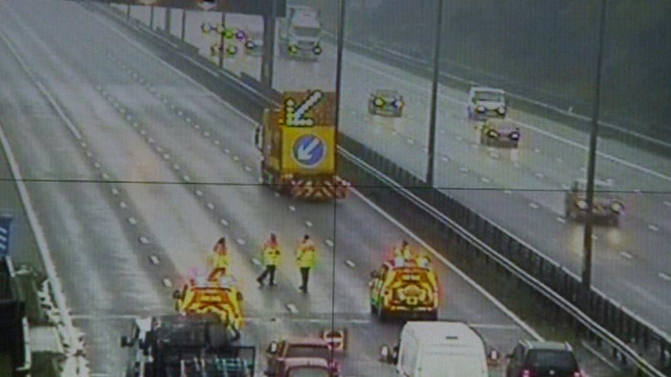Fatal beer lorry crash photo released as warning - BBC News