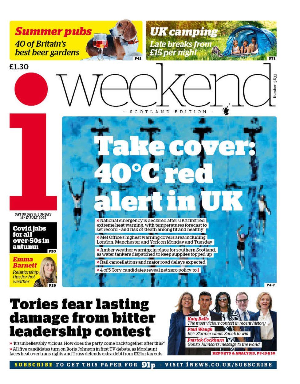 Scotland's papers: 'Taps aff' as Scotland faces extreme heat alert ...