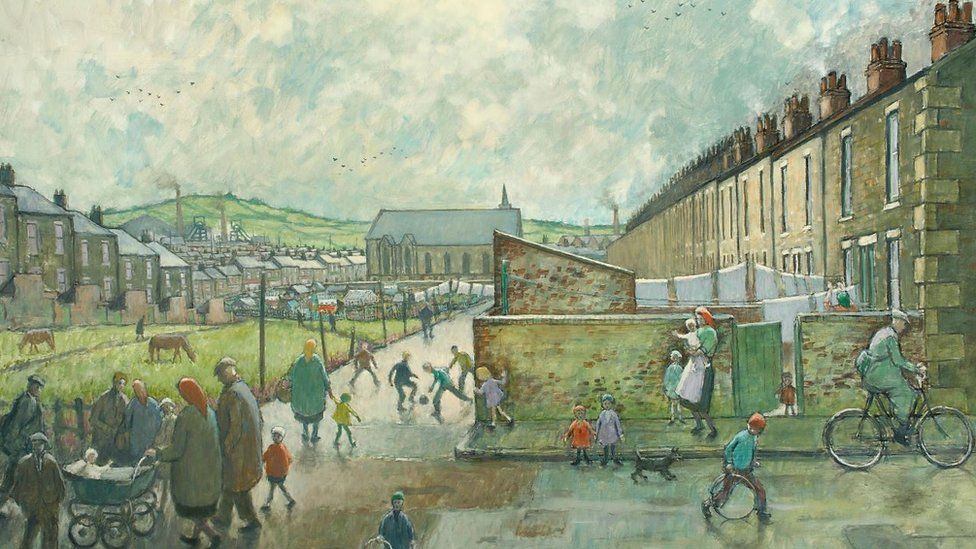Bowes Museum: Newly found Norman Cornish self-portrait on show - BBC News
