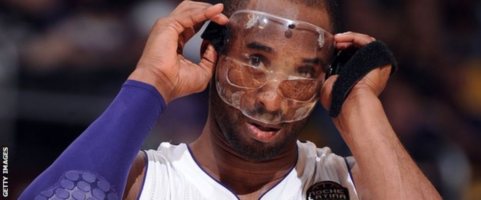 Kobe Bryant: Five-time NBA champion auctions face mask - BBC Sport
