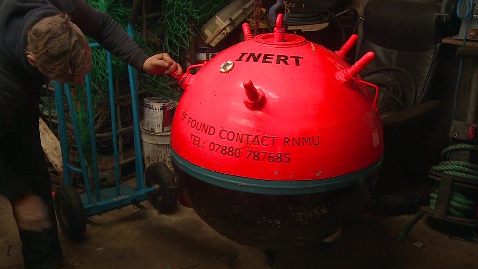 Dummy mines damaging fishing nets and boats - BBC News