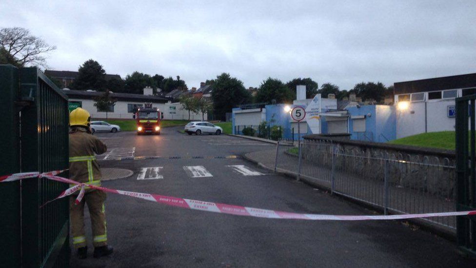 Londonderry: Crews tackle 'deliberate' fire at Good Shepherd Primary ...