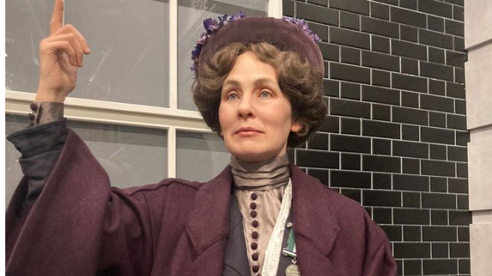 IWD: Emmeline Pankhurst statue unveiled at Madame Tussauds - BBC News