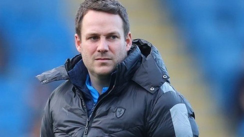 Former Chesterfield manager James Rowe denies sex assault charge - BBC News