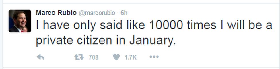 Marco Rubio attacks 'made up' reports on his political future - BBC News