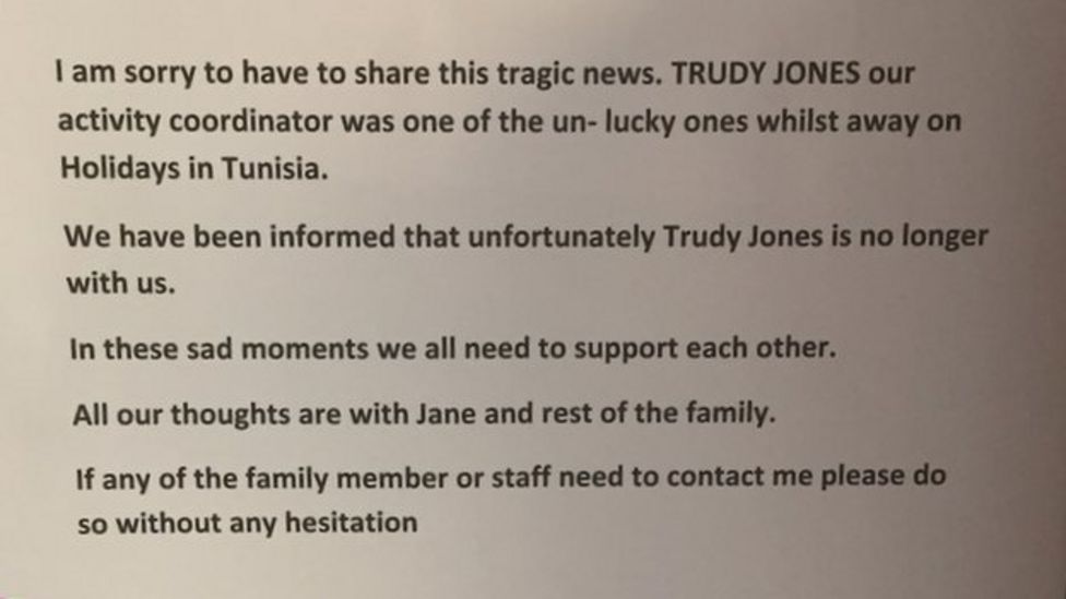 Welsh woman Trudy Jones killed in Tunisia terrorist attack - BBC News
