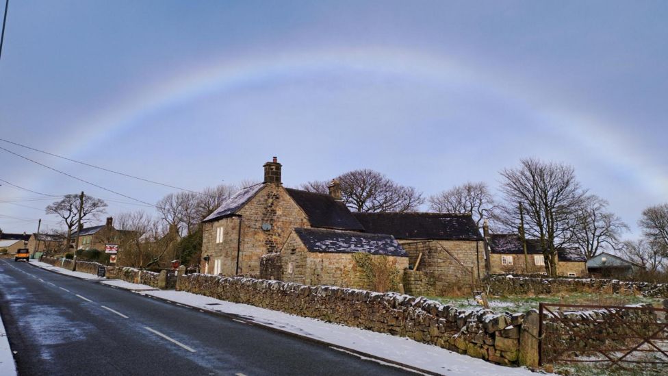 'I'm really chuffed to have seen a snowbow' - BBC News