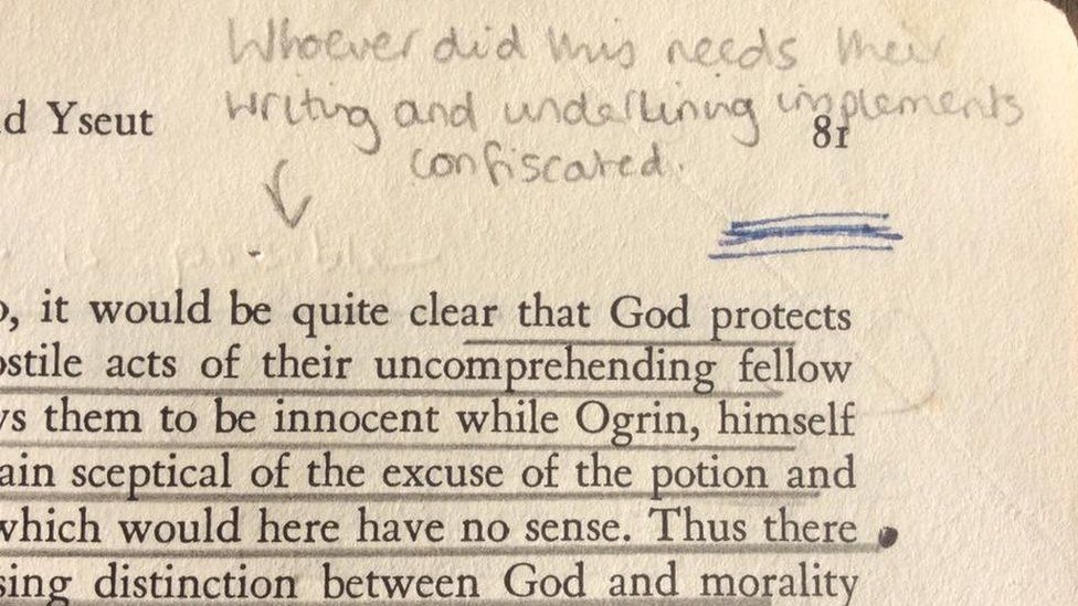 Oxford University Marginalia group uncovers student scribbles - BBC News