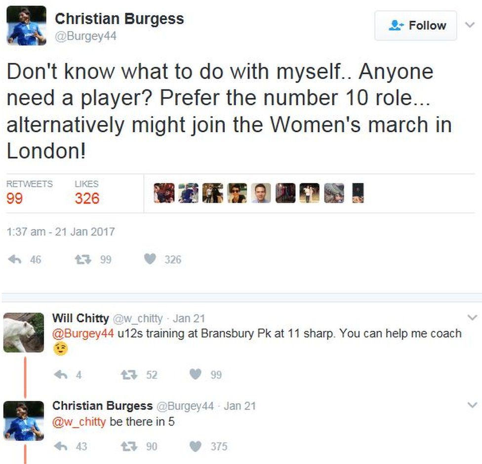 Portsmouth FC's Christian Burgess at U12's park session - BBC News