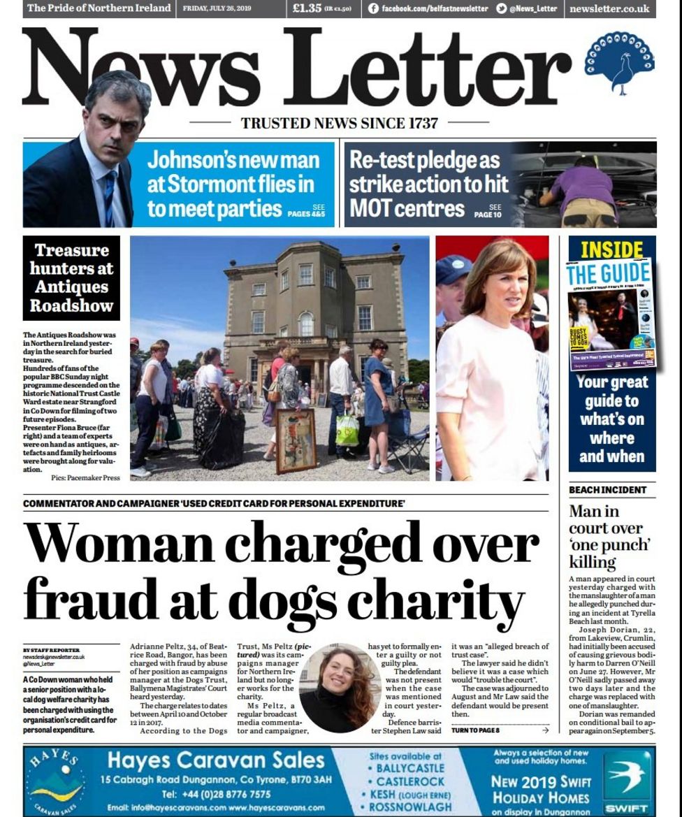 NI Paper Review: SoS visit and a speedy train journey - BBC News