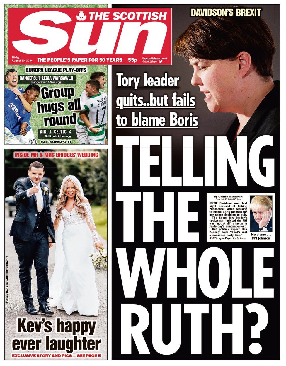 Scotland's papers: Ruth Davidson and her reasons for going - BBC News