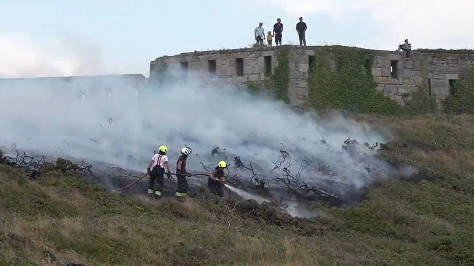 Alderney fire 'likely' caused by lightning strike - BBC News